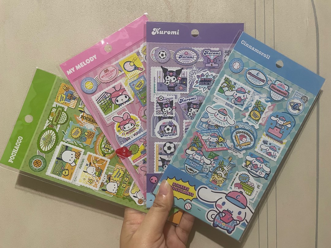 Miniso Sanrio Stickers, Desain & Kerajinan Tangan, Karya Seni di Carousell