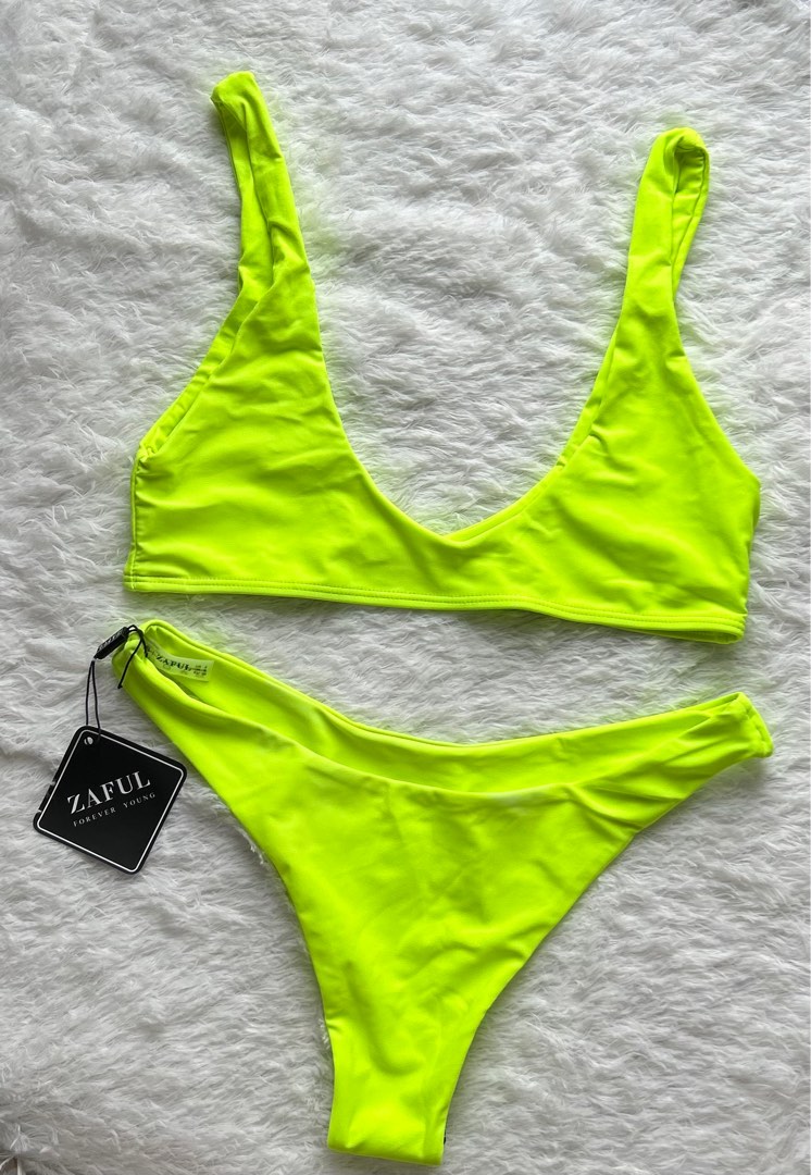 Neon two piece swimsuit, Women's Fashion, Swimwear, Bikinis & Swimsuits ...