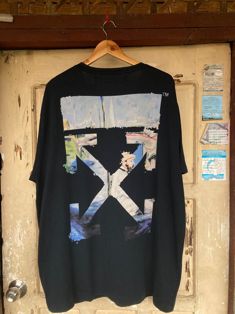 Off White Oil paintings arrow tee, Men's Fashion, Tops & Sets, Tshirts ...