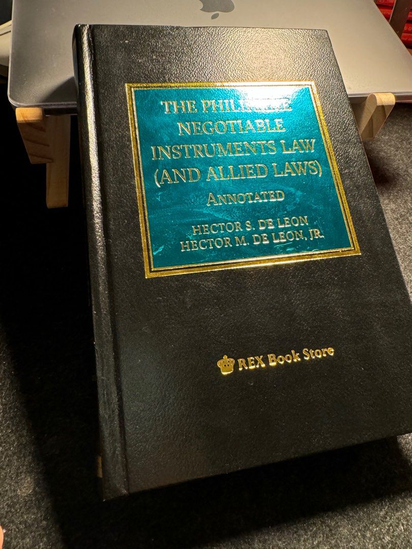 Philippine Negotiable Instruments Law by De Leon (Nego), Hobbies & Toys ...