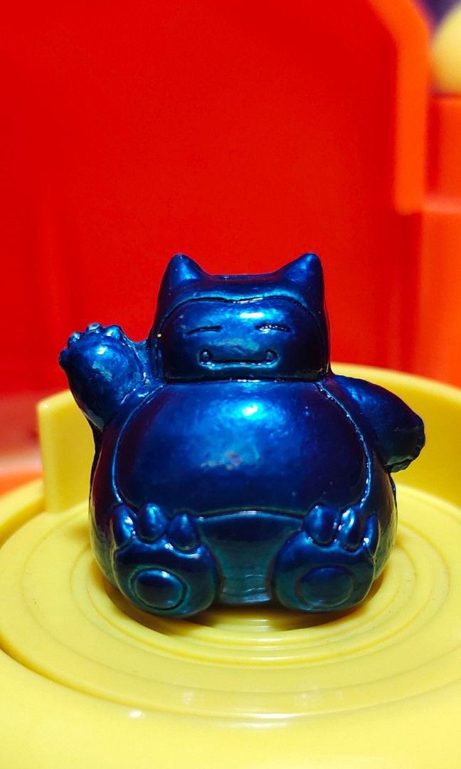 Pokemon SNORLAX Blue Metal Collection Mini Figure 1" Diecast Toy Gacha ...