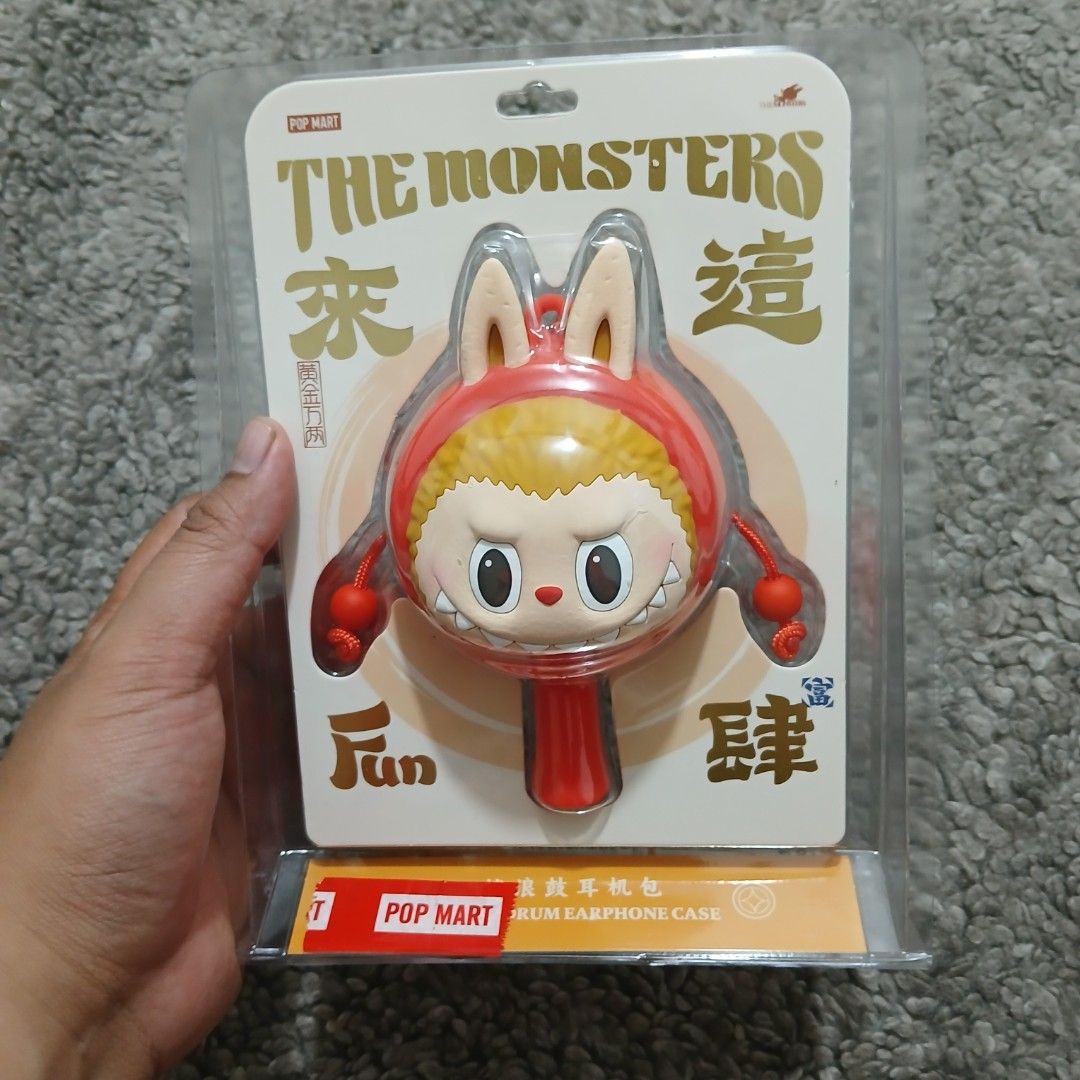 Popmart Labubu The Monsters Rattle-Drum Earphone Case Limited, Toys & Collectibles, Mainan di ...