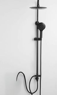 Pozzi x sgPlumbMart Matte Black Rain Shower Set with Hand Shower and ...