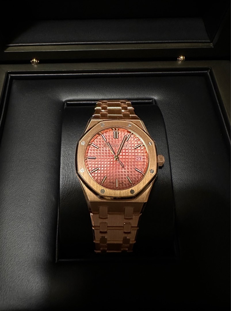 *Pink Dail* 34mm Audemars Piguet Royal Oak 77450OR.OO.1361OR.01 AP OR ...