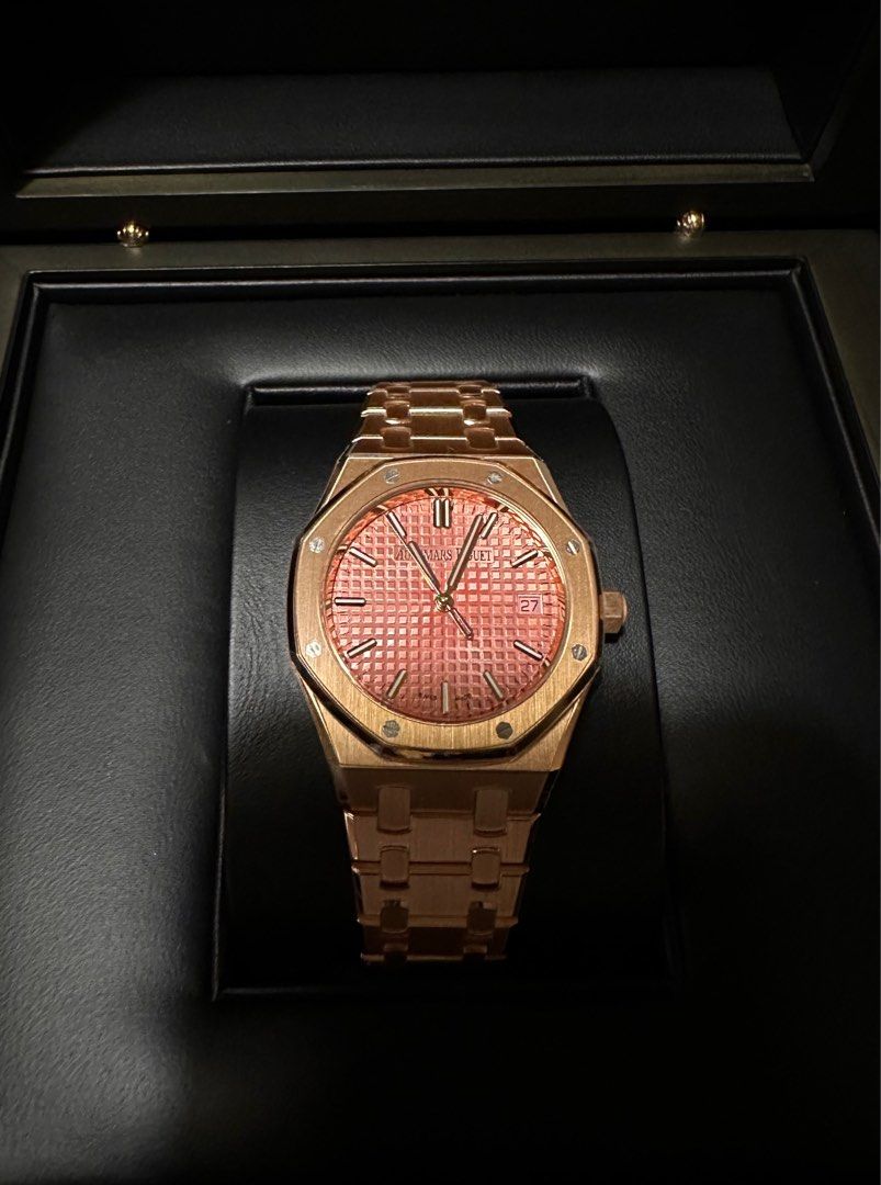 *Pink Dail* 34mm Audemars Piguet Royal Oak 77450OR.OO.1361OR.01 AP OR ...