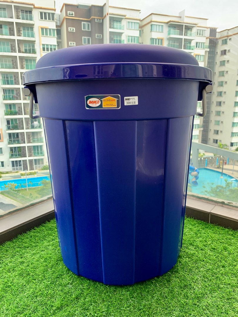 Rayaco 32G Heavy Duty Big Pail with Cover, Furniture & Home Living ...