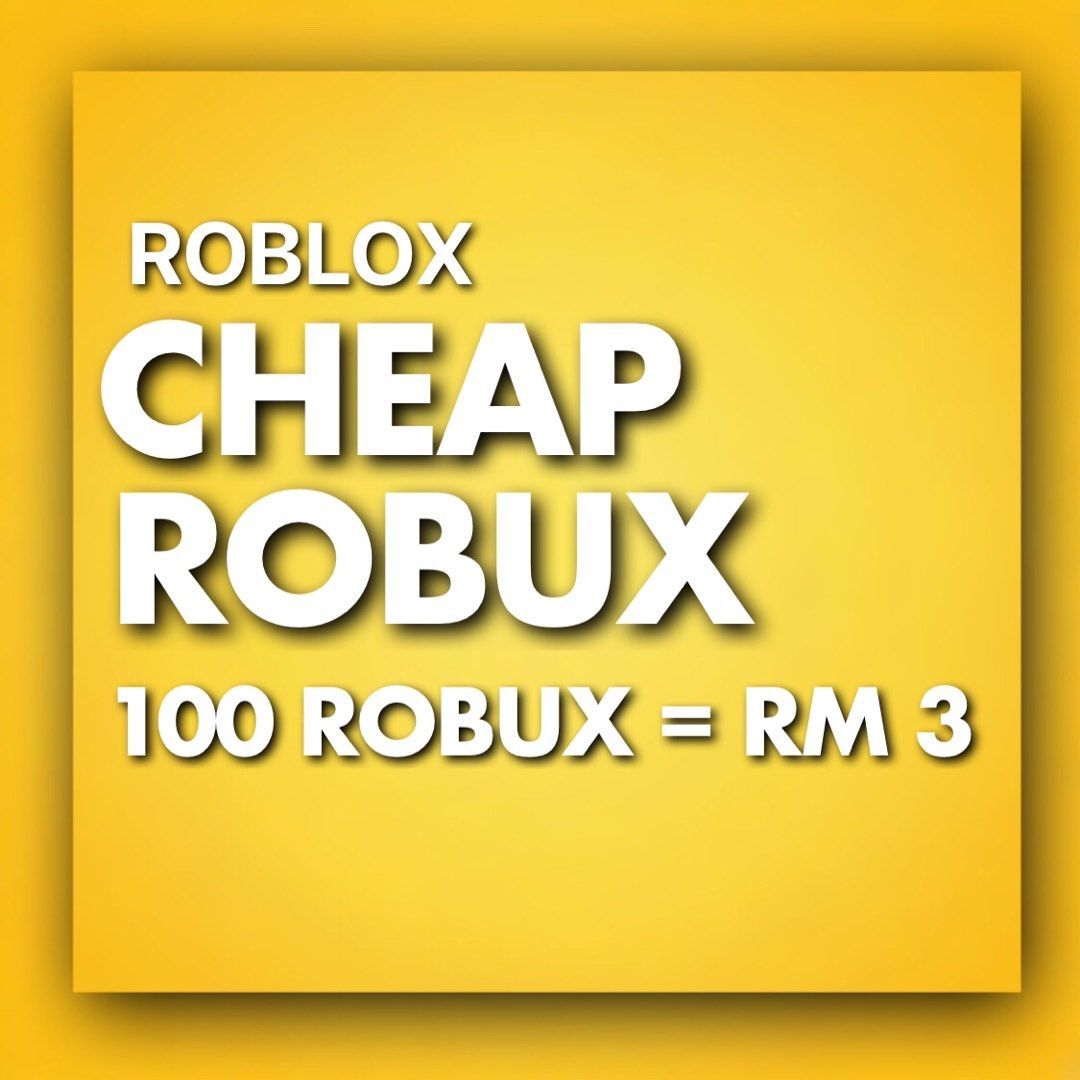 READYSTOCK | 100 ROBUX | ROBLOX CHEAP ROBUX, Video Gaming, Gaming ...