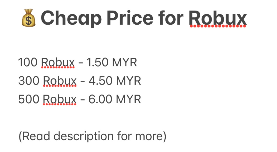 Robux Cheap Price, Video Gaming, Gaming Accessories, Game Gift Cards ...