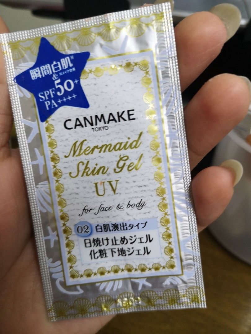 Sample - Canmake Mermaid Skin Gel UV SPF 50+ PA ++++ #02White, Beauty ...