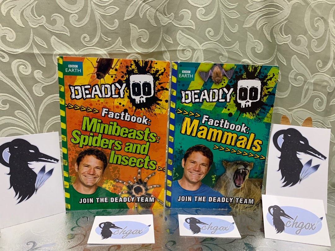 [SET / LOT OF 2] Deadly Factbook: Mammals & Minibeasts, Spiders and ...