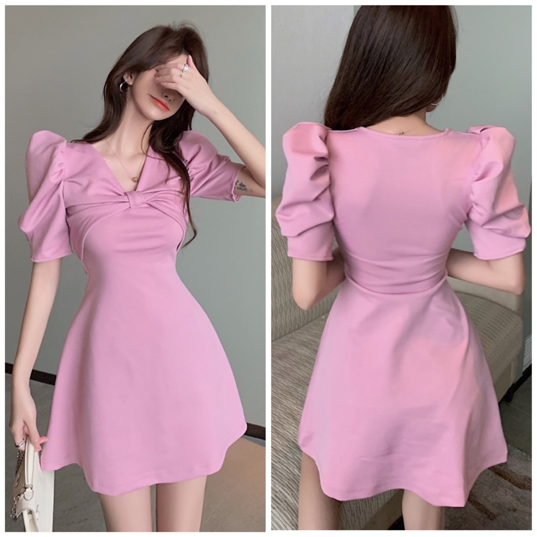 SMALL Pink Dress with ISSUE, Women's Fashion, Dresses & Sets, Dresses ...