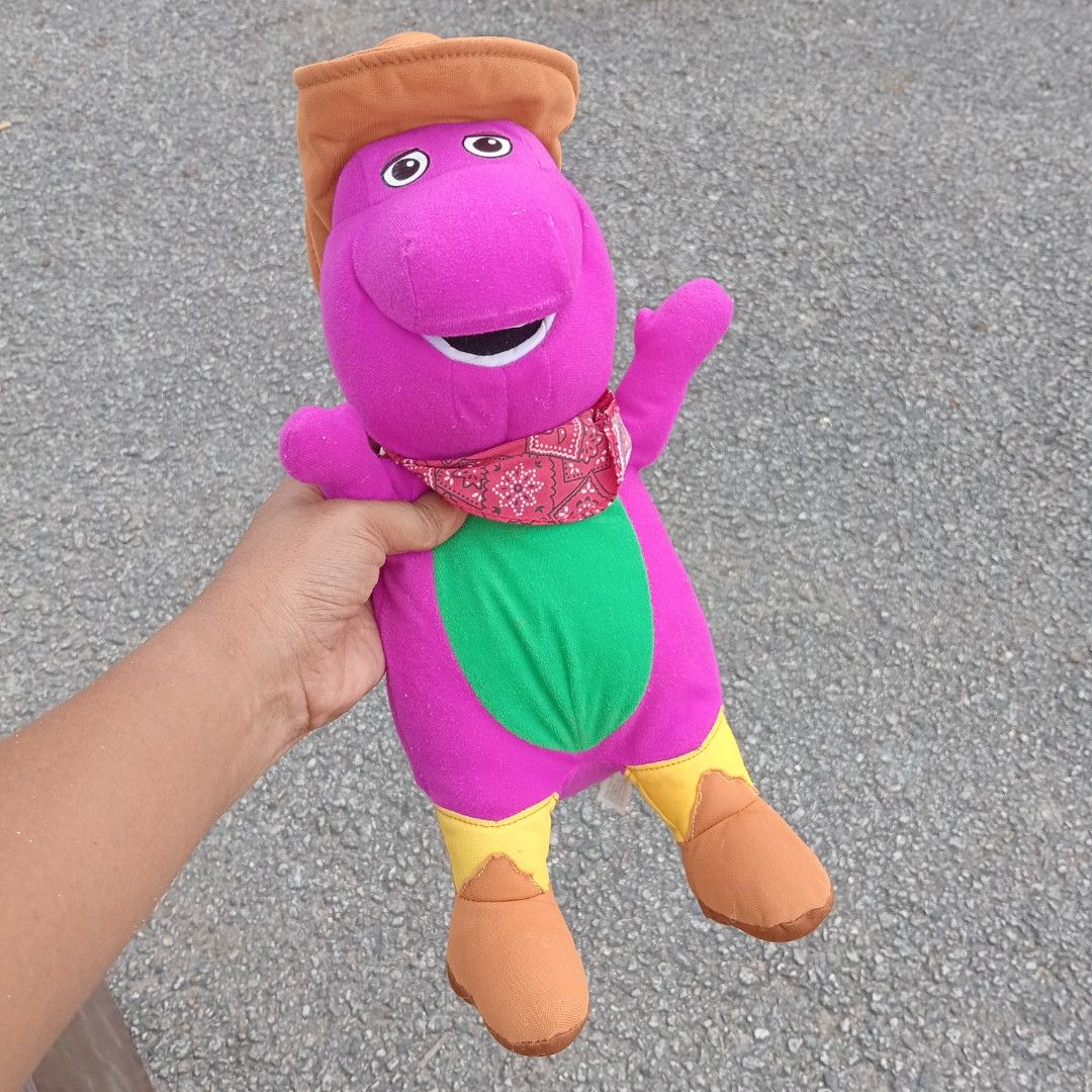 Softtoy Stitch & Barney, Hobbies & Toys, Toys & Games on Carousell