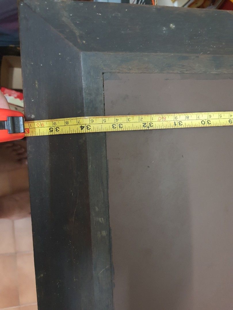 Solid Thick Wood Square Table with Metal Leg, Furniture & Home Living ...