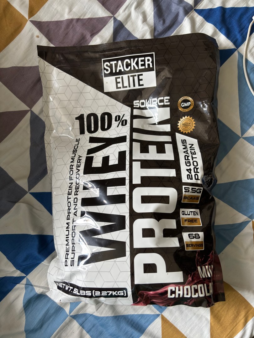 Stacker Elite 100% Whey Protein 5lbs, Health & Nutrition, Health ...