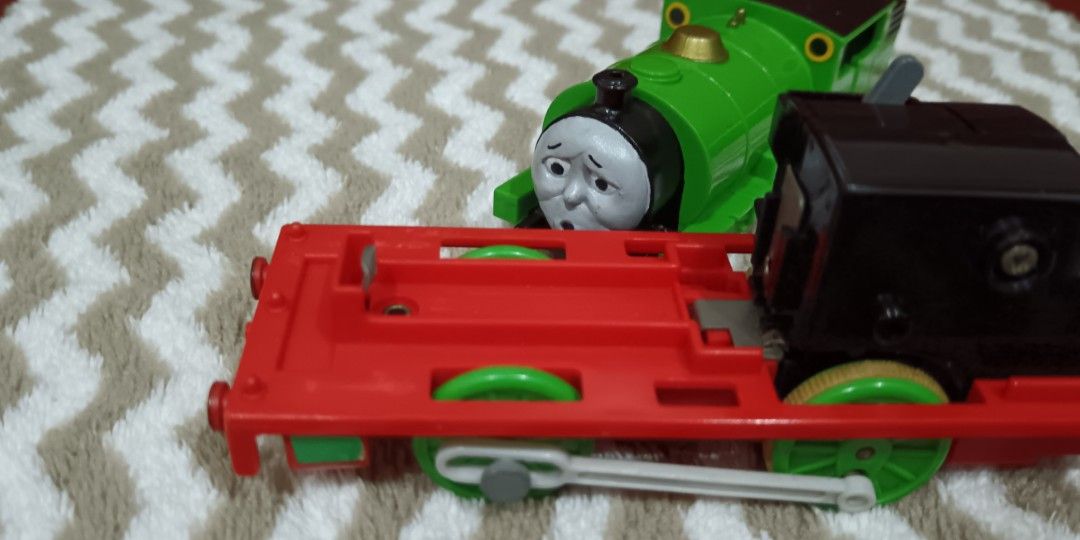 Tomy Plarail Thomas and friends Custom Tired Face percy, Hobbies & Toys ...