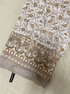 TUDUNG RUFFLE CALENDULA BEIGE, Women's Fashion, Muslimah Fashion ...