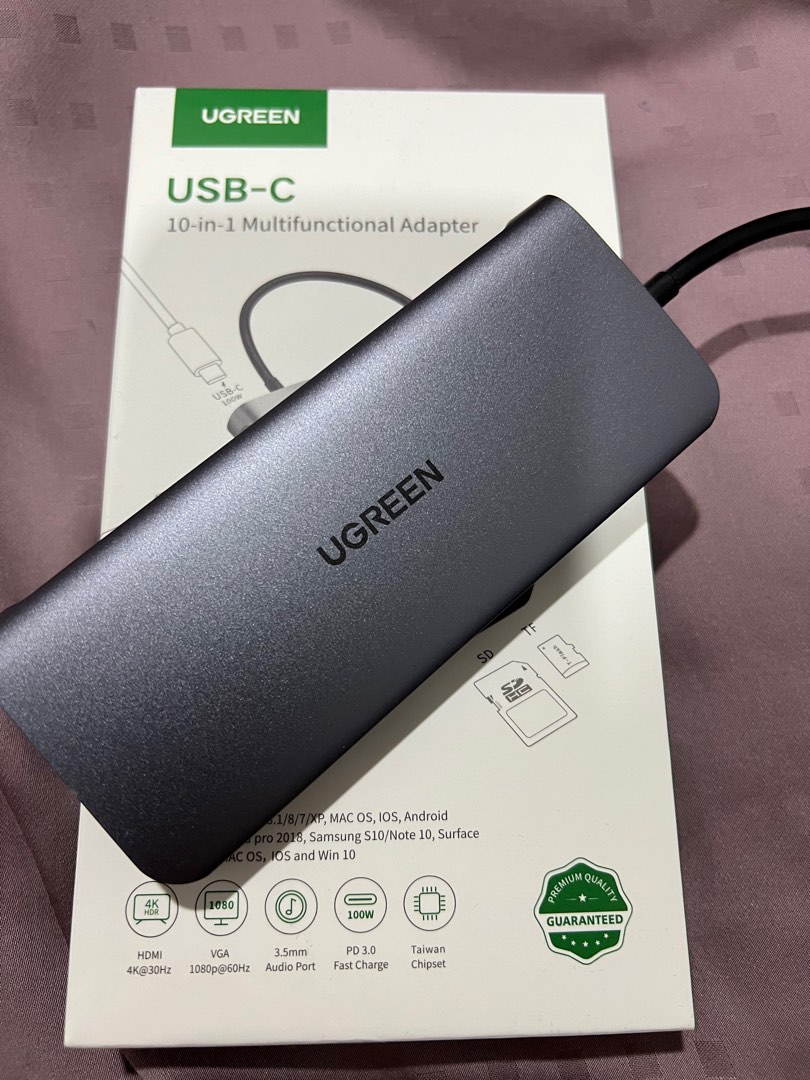 Ugreen usb-c 10 in 1 multifunctional adapter, Computers & Tech, Parts ...