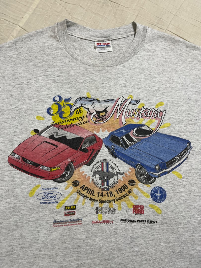 Vintage 1999 Ford Mustang Car Tee, Men's Fashion, Tops & Sets, Tshirts ...