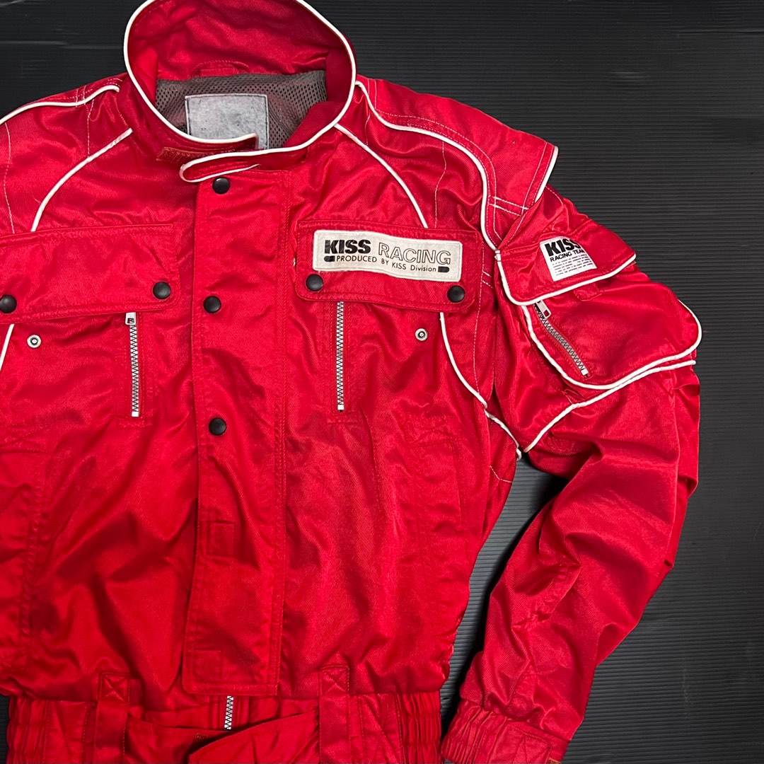 VINTAGE KISS RACING TEAM JACKET BELL USA ARAI YAMAHA HONDA SCHOTT ...