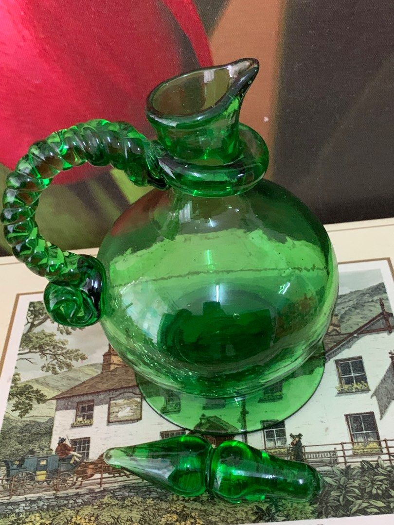 Vintage Okinawa Ryukyu folk glass Ryukyu glass Handmade blown glass ...