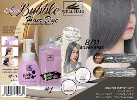 Well Hair 2in1 Coloring and Protection Bubble Hair Dye, Beauty ...