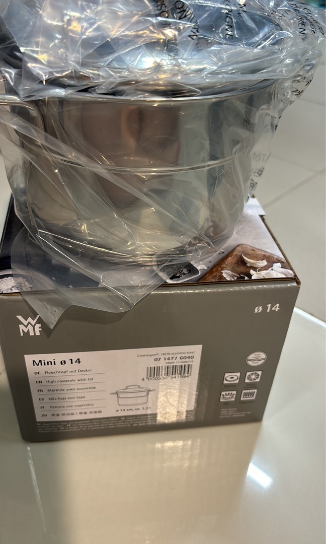 WMF Stainless Steel Pot 14cm, Furniture & Home Living, Kitchenware ...