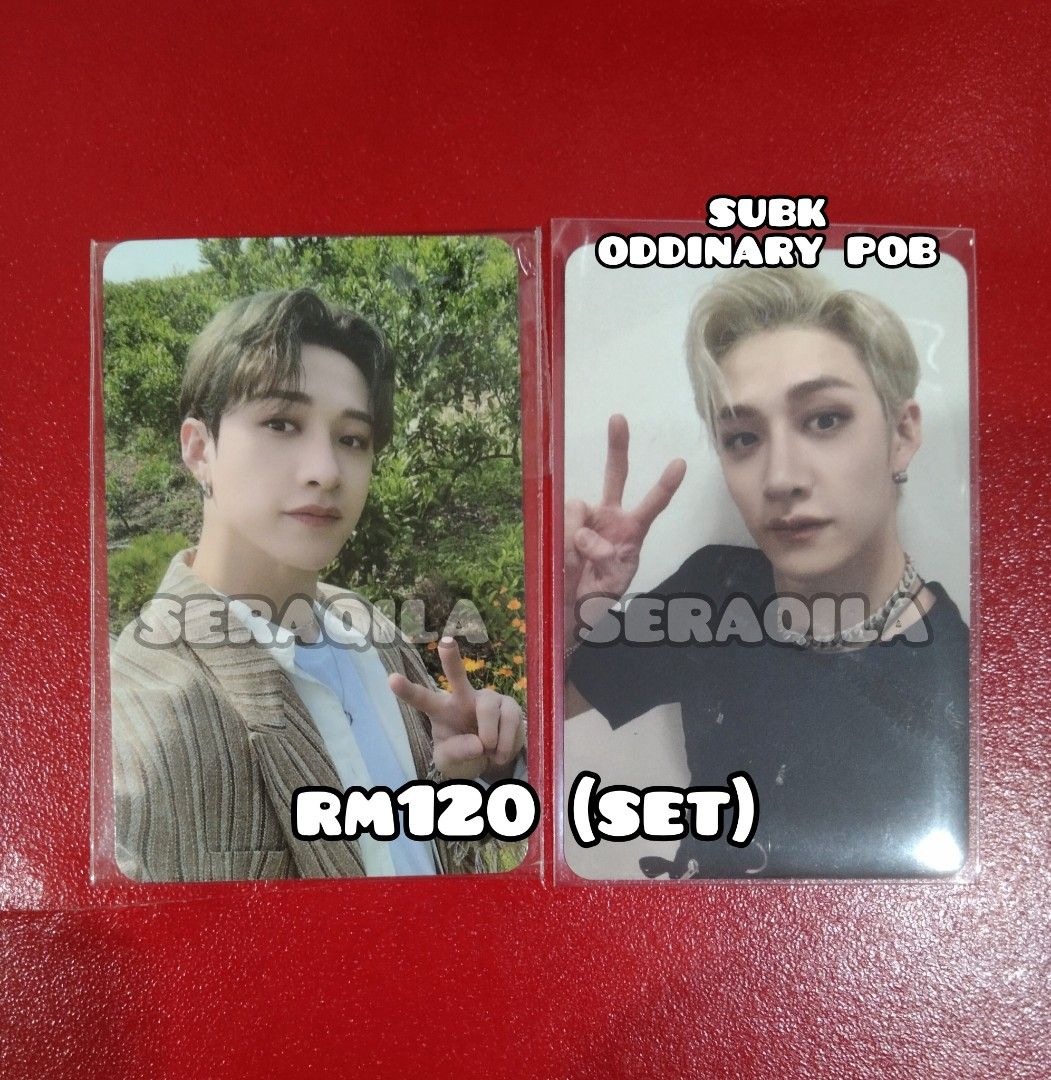 WTS STRAY KIDS BANGCHAN SUBK ODDINARY POB PHOTOCARD SET, Hobbies & Toys, Collectibles ...