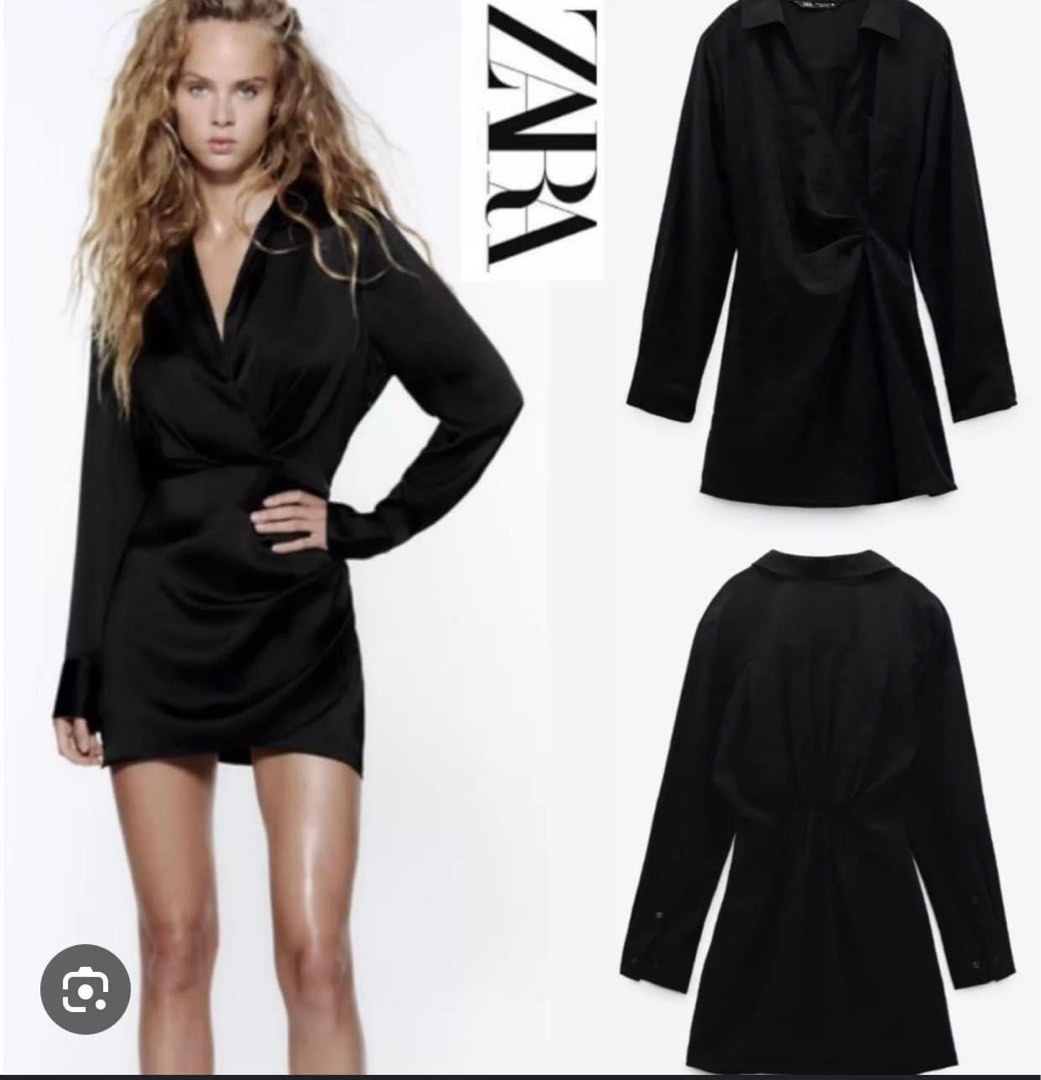Zara satin dress, Women's Fashion, Dresses & Sets, Dresses on Carousell
