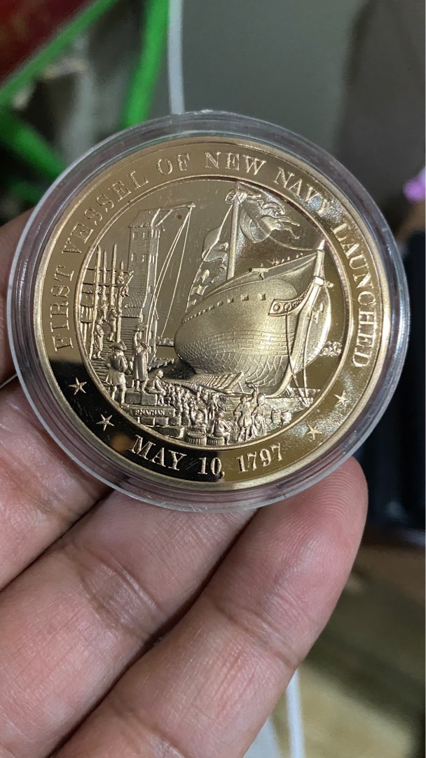 1797 1st Vessel of US Navy copper coin, Hobbies & Toys, Memorabilia ...