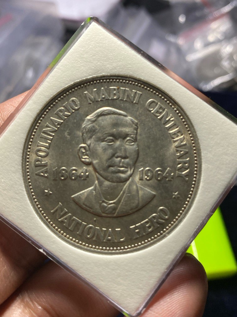 1864 - 1964 One Peso Mabini National Hero, Hobbies & Toys, Memorabilia ...