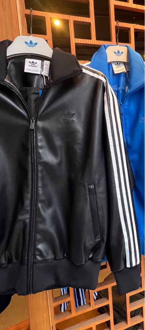 Adidas Originals Leather Jacket, Men's Fashion, Coats, Jackets and ...