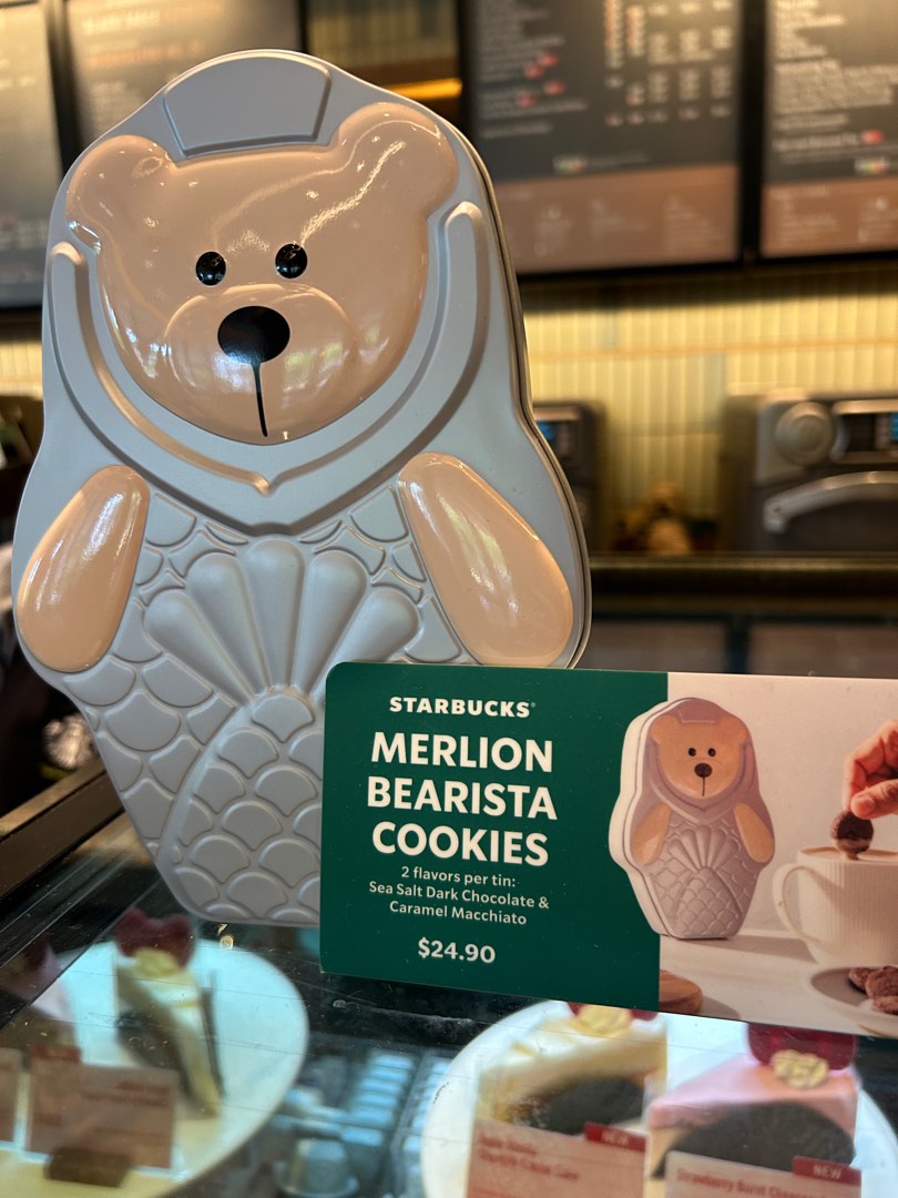 Authentic sealed brand new Starbucks Merlion Barista cookies tin set ...