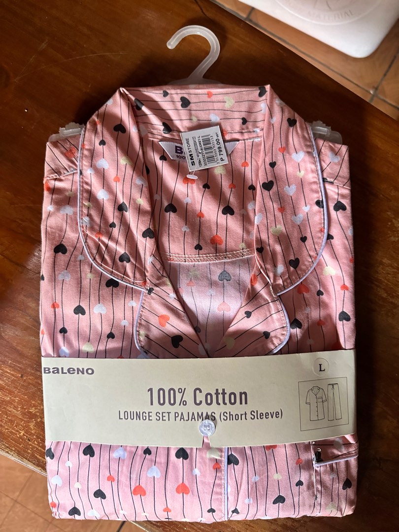 Baleno Sleepwear pajama terno PINK HEARTS, Women's Fashion ...
