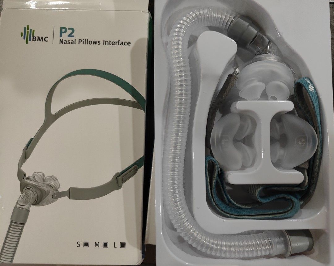 BMC P2 CPAP mask Nasal Pillows Interface, Health & Nutrition, Medical ...