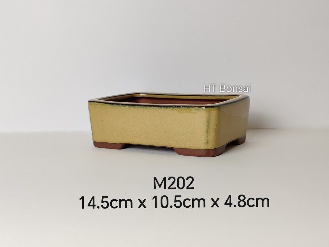 Bonsai Pot - Small Medium Palm Size Shohin Glazed Ceramic Purple Clay ...