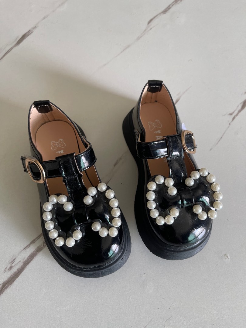 Bow Tie Leather Shoes, Babies & Kids, Babies & Kids Fashion on Carousell