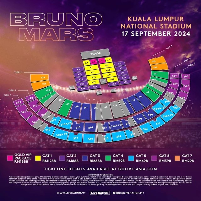 Bruno Mars Ticket, Tickets & Vouchers, Event Tickets on Carousell