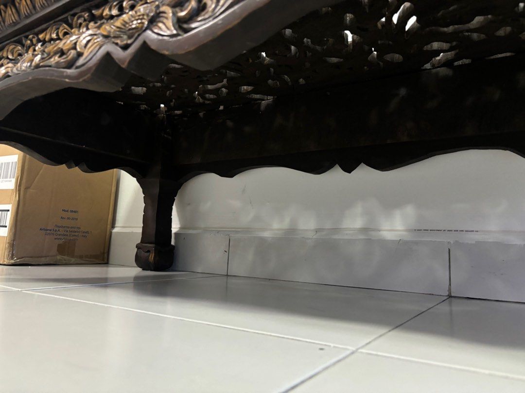 classic vintage antique carved wooden coffee table meja ukiran antik ...