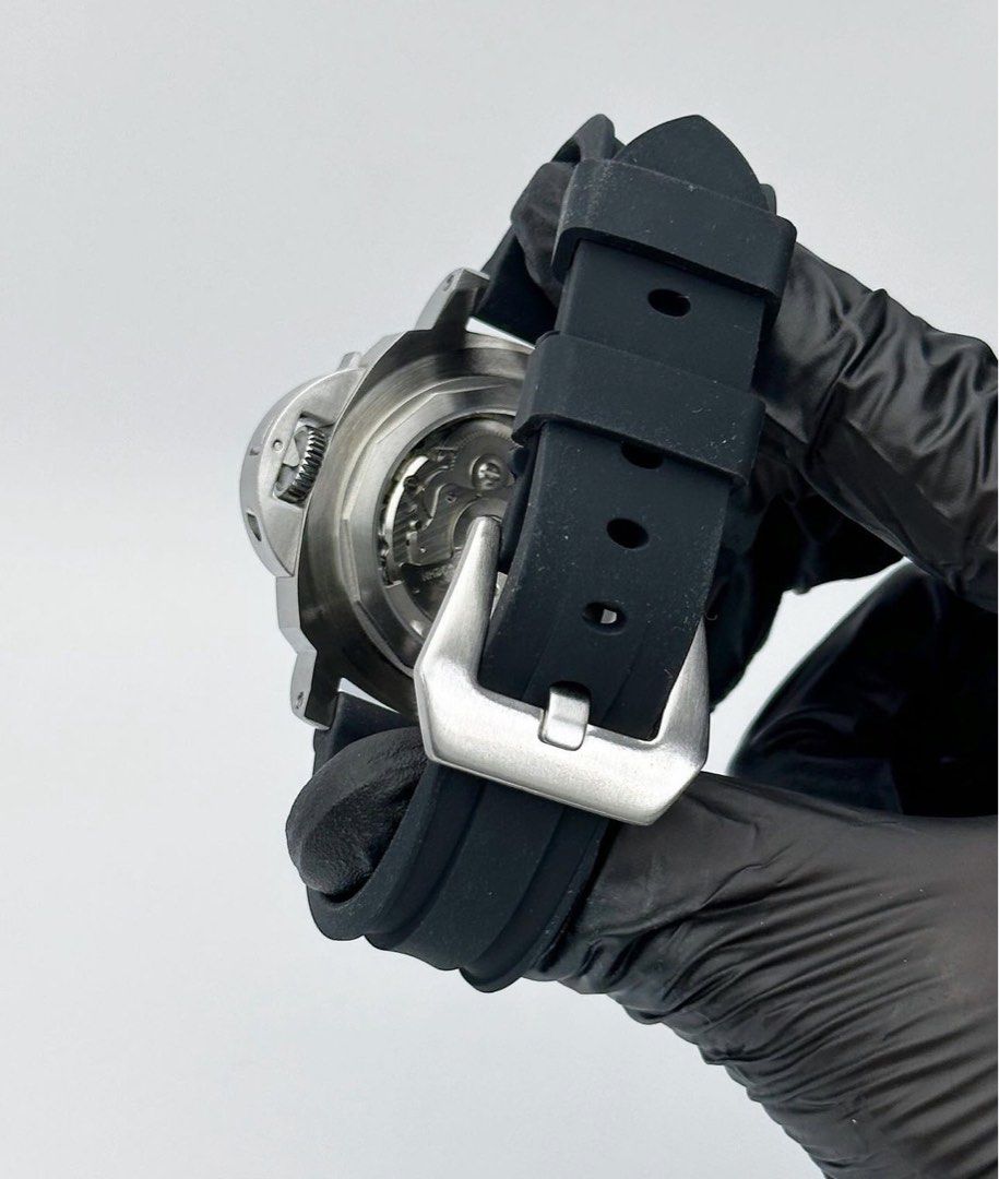 Custom Seiko Mod 40mm PAM Black Day-Date Submersible w/ Sapphire Glass ...