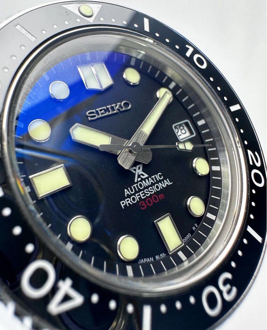 Custom Seiko Mod 44mm Monoblock MarineMaster MM300 Automatic Watch, Men ...