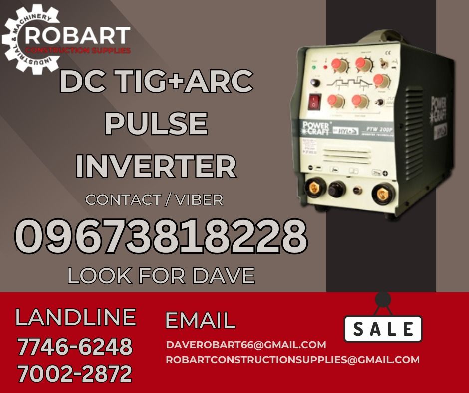 DC TIG + ARC PULSE INVERTER POWERCRAFT, Commercial & Industrial ...