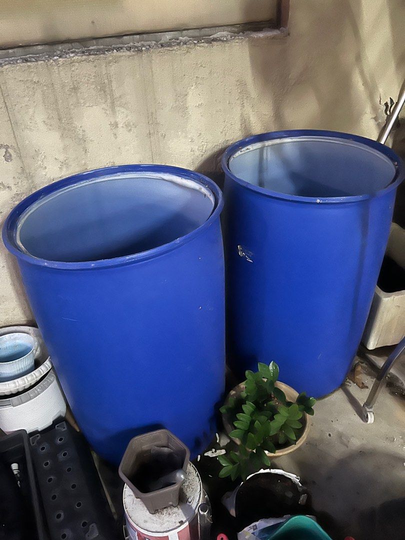 Drum Plastik Biru, Furniture & Home Living, Gardening, Pots & Planters ...