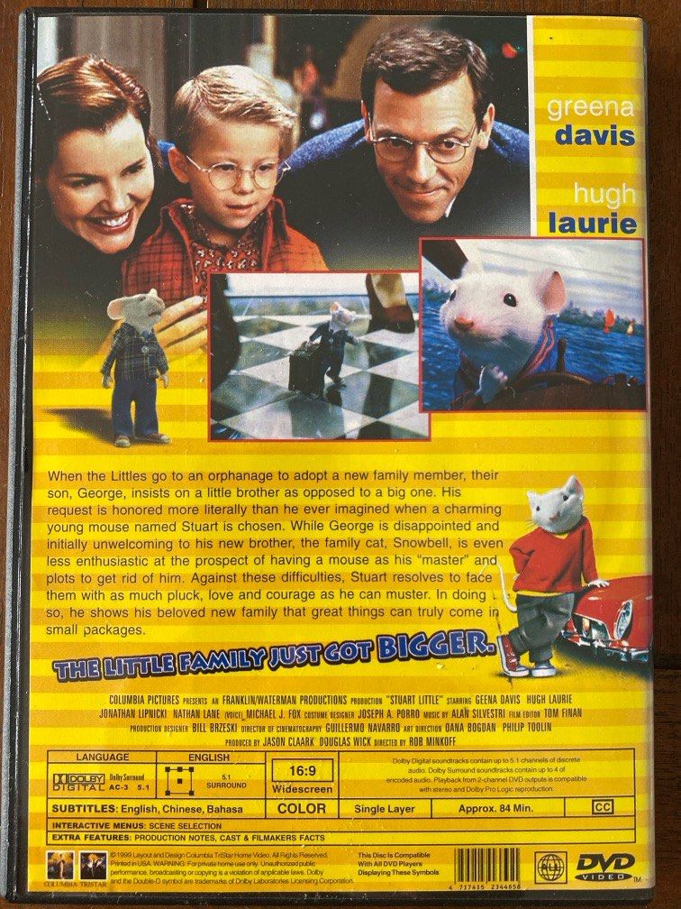 DVD - Stuart Little (1999), Hobbies & Toys, Music & Media, CDs & DVDs ...