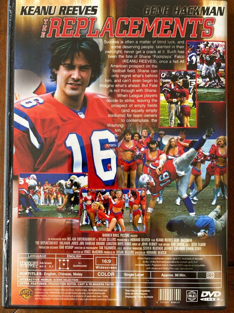 DVD - The Replacements (2000), Hobbies & Toys, Music & Media, CDs ...
