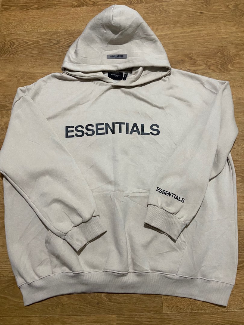 Essentials Hoodie Biege, Men's Fashion, Coats, Jackets and Outerwear on ...