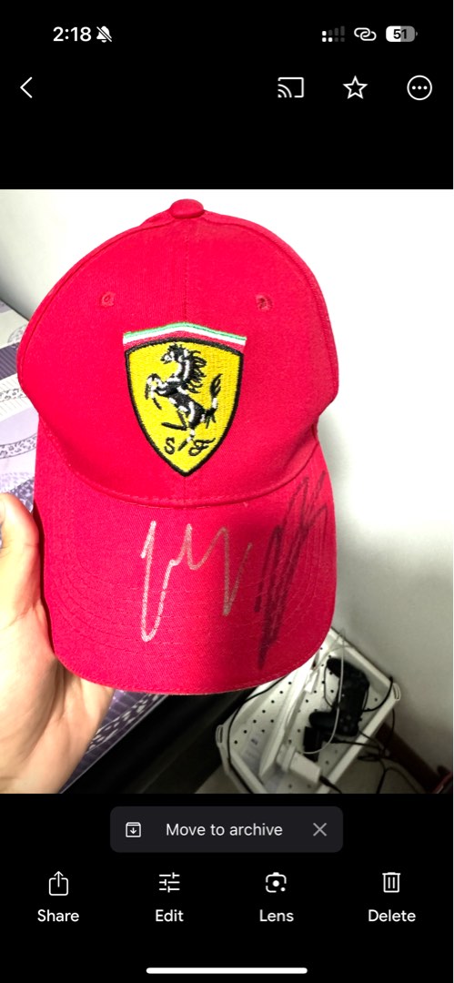 Ferrari Signed Cap by Charles Leclerc and Carlos Sainz, Men's Fashion ...