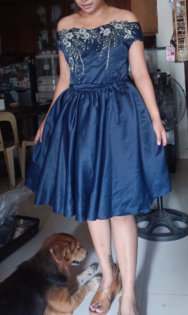 Filipiniana Blue Gown, Women's Fashion, Dresses & Sets, Evening dresses ...