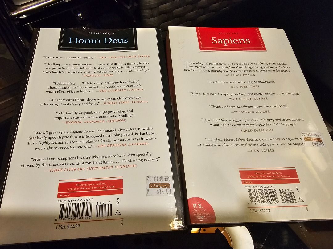 For Sale: Sapiens, A Brief History of Humankind and Homo Deus by Yuval ...