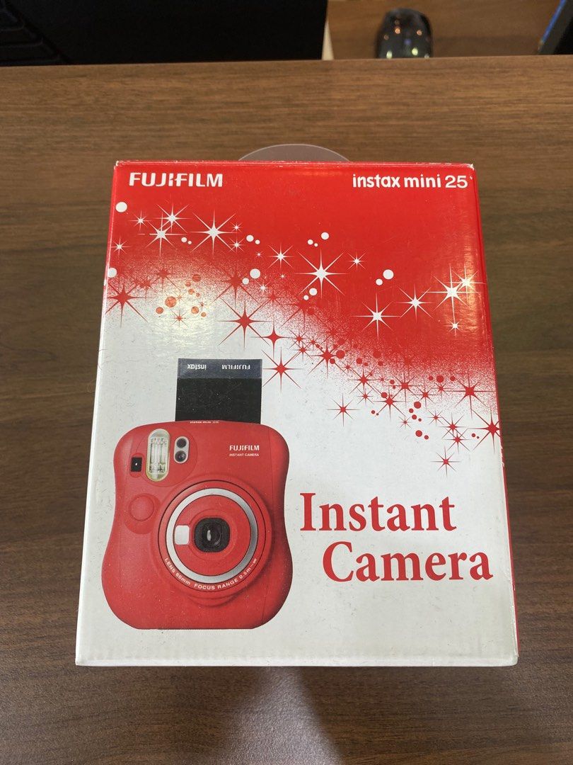 FUII INSTAX MINI 25 RED INSTANT CAMERA, Photography, Cameras on Carousell