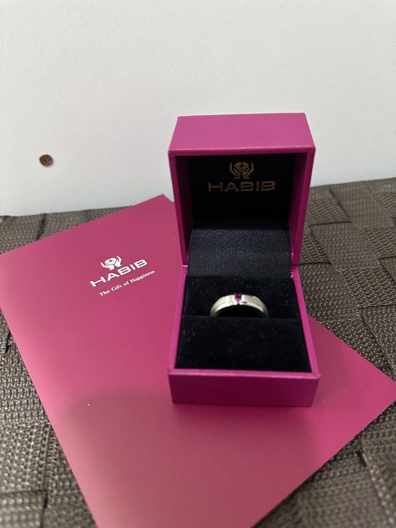 Habib ring with red ruby stone (for men), Women's Fashion, Jewelry ...